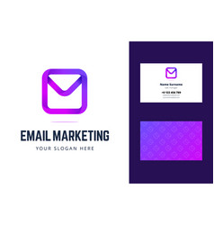 Mail service logo design template Royalty Free Vector Image