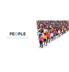 Large group of people on white background people Vector Image