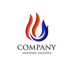 Gas oil logo drop natural logo concept design tem Vector Image