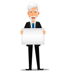Business man with gray hair Royalty Free Vector Image