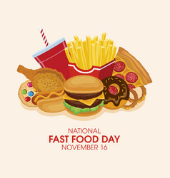 National chinese take-out day poster Royalty Free Vector