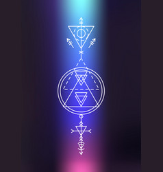 Sacred geometry signs collection Royalty Free Vector Image