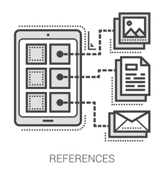 References line icons Royalty Free Vector Image