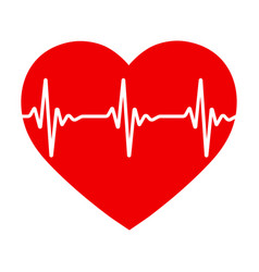 Heart with pulse and medical cross Royalty Free Vector Image