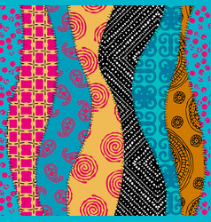 Patchwork pattern of rainbow colors Royalty Free Vector