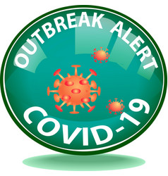 Wuhan corona virus outbreak alert sign Royalty Free Vector