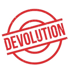 Devolution rubber stamp Royalty Free Vector Image
