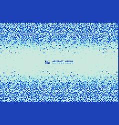 Abstract blue square pattern design 8bit Vector Image