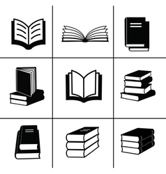 Book icons set Royalty Free Vector Image - VectorStock