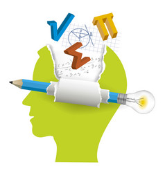 Student mathematics smart solutions concept Vector Image