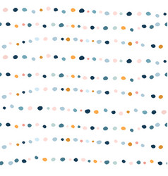 Semless hand drawn pattern with colorful dots Vector Image