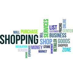 Word cloud shopping Royalty Free Vector Image - VectorStock