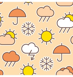 Colorful weather symbols Royalty Free Vector Image