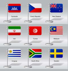 World flags tree Royalty Free Vector Image - VectorStock
