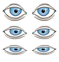 Comic cartoon eyes set Royalty Free Vector Image