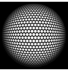 Dotted halftone sphere Royalty Free Vector Image
