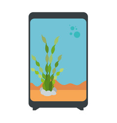 Rectangular aquarium without fish icon Royalty Free Vector