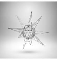 Wireframe mesh polygonal sphere Royalty Free Vector Image