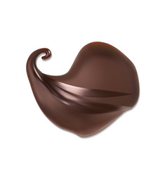 Melted chocolate dripping on white background Vector Image