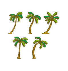 Coconut tree design template Royalty Free Vector Image