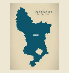 Modern map - amber valley district uk Royalty Free Vector