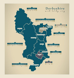 Modern map - amber valley district uk Royalty Free Vector