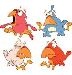 A set of birdies cartoon Royalty Free Vector Image
