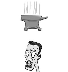 Anvil falling Royalty Free Vector Image - VectorStock