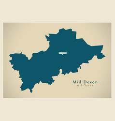 Modern map - devon with districts uk Royalty Free Vector