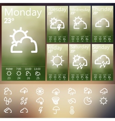 Weather web icons set Royalty Free Vector Image