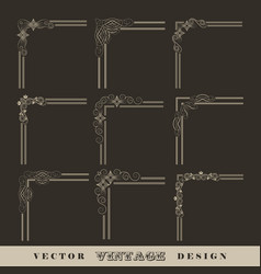 Abstract corner pattern Royalty Free Vector Image