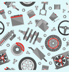 Auto spare parts seamless pattern car repair Vector Image