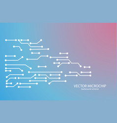 Micro electronics circuits board background Vector Image
