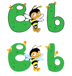 Cartoon insects alphabet funny bug letters comic Vector Image