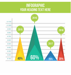 Progress bars infographic in multiple colors Vector Image