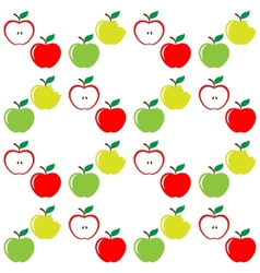 Apples red seamless pattern background Royalty Free Vector