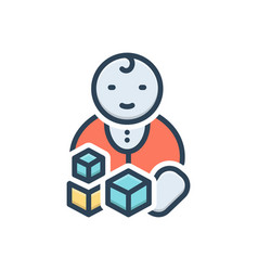 Children icon design template isolated Royalty Free Vector