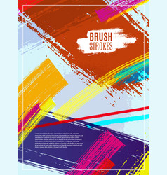 Colorful flow poster transparent brushstroke wave Vector Image
