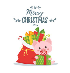 2019 new yea christmas greeting card Royalty Free Vector