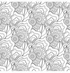 Colored seamless pattern with floral motifs Vector Image