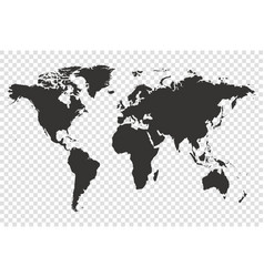 World map isolated on transparent background Vector Image