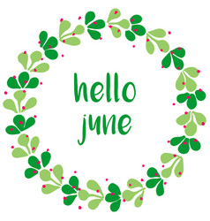 Hello january winter watercolor wreath card Vector Image