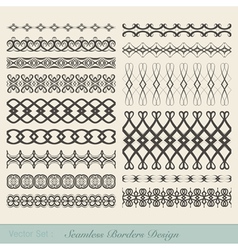 Decorative borders set Royalty Free Vector Image
