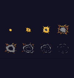 Animation explosion Royalty Free Vector Image - VectorStock