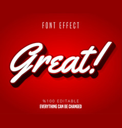 Cool text editable font effect Royalty Free Vector Image