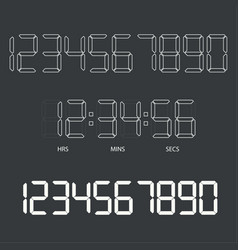 Set of digital numbers Royalty Free Vector Image