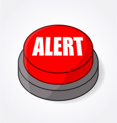 Big red button flashing Royalty Free Vector Image