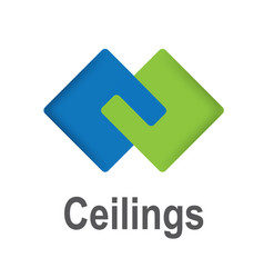Set ceiling logos and stretch ceilings Royalty Free Vector