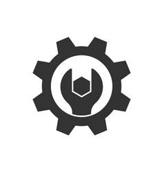 Fix text logo with wrench for house fixing car Vector Image