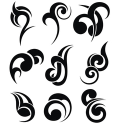 Tattoo design elements Royalty Free Vector Image